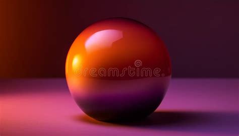 Levitating Sphere With Abstract Reflections And Glow Generated By Ai