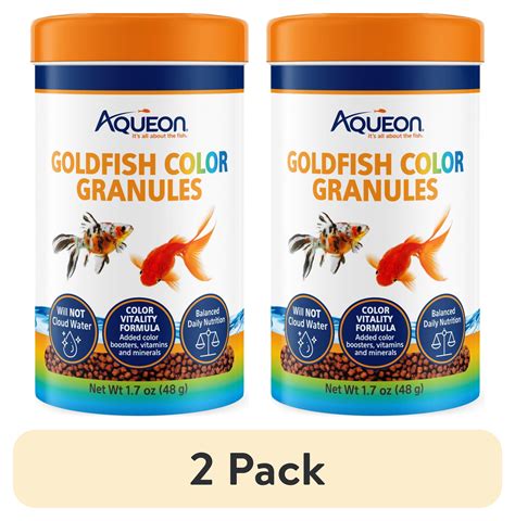 2 Pack Aqueon Goldfish Color Food Granules 17 Ounces
