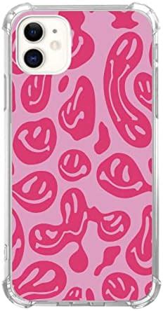 Amazon Com Ospavbinez Aesthetic Pink Trippy Smile Face Case Compatible With Iphone Retro