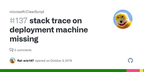 stack trace on deployment machine missing · issue 137 · microsoft