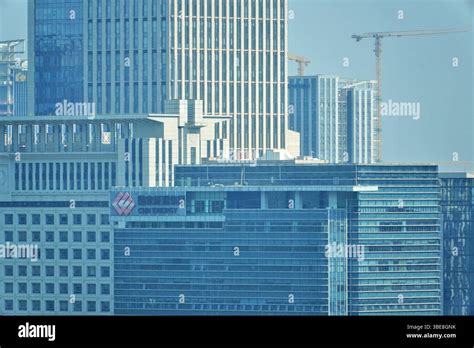 Jinan China May 26 2025 Dense Office Buildings In Jinan Shandong