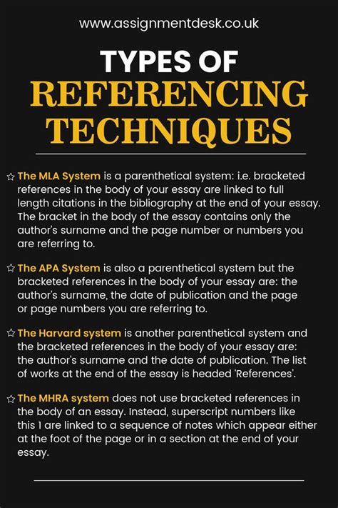 Types Of Referencing Techniques