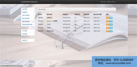 基于javajsp的图书馆管理系统 Java毕业设计从戎源码网从戎源码网