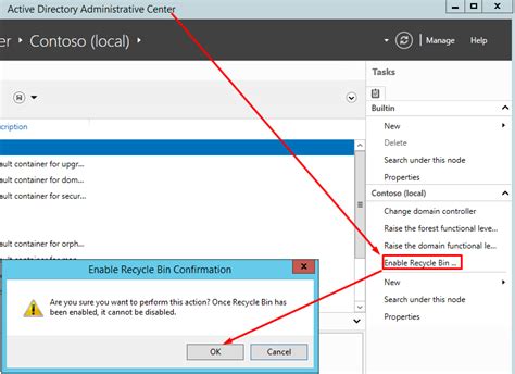 Enabling The Active Directory Recycle Bin In Windows Server 2016