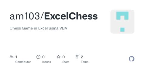 Github Am103excelchess Chess Game In Excel Using Vba
