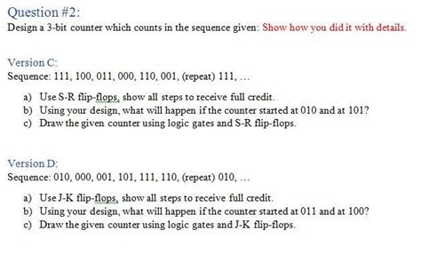 Solved Question Design A Bit Counter Which Counts In Chegg