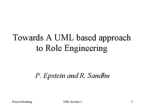 Modeling Role Based Access Control In Uml Based