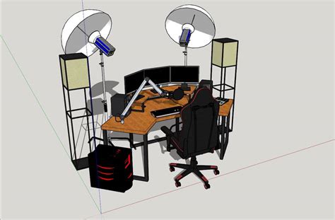Influencer Desk Setup 3d Model By Alphagroup