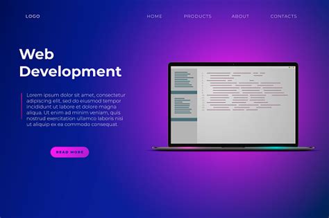 웹 개발 테마 웹 사이트 페이지 템플릿입니다 소프트웨어 및 모바일 앱 개발 랩톱의 프로그램 코드 애플리케이션 프로그래밍