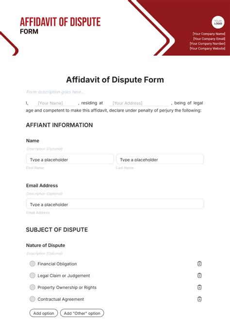 Free Affidavit Form Templates To Edit Online