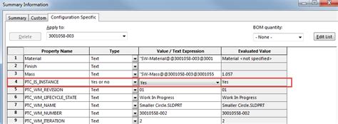 Solved How To Create Bomparts Structure For Solidworks C Ptc