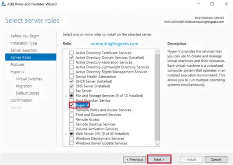 Install And Configure Hyper V On Windows Server 2019 ComputingForGeeks