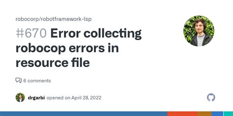 Error Collecting Robocop Errors In Resource File Issue Robocorp Robotframework Lsp GitHub