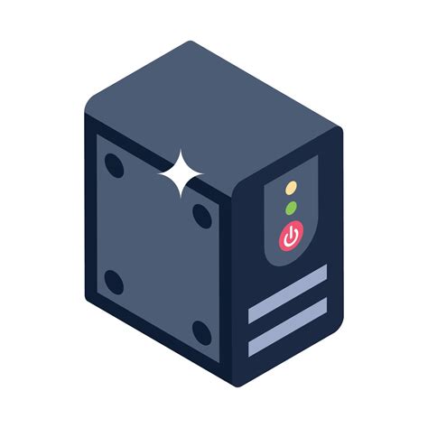 Cpu Icon In Isometric Design Central Processing Unit 6530285 Vector