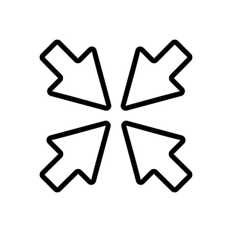 Minimize Arrow Line Icon Small Screen Symbol Minimise Navigation Sign