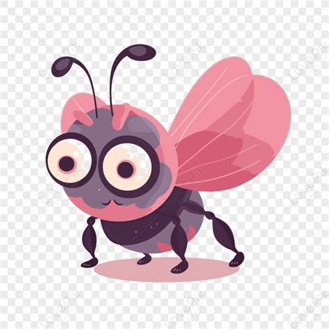 可愛的 Bug 剪貼畫 可愛的卡通雌性粉紅色蜜蜂 長著翅膀和大眼睛 向量 卡通眼睛圖片素材 Eps圖片尺寸4267 × 4267px 高清圖案380592238