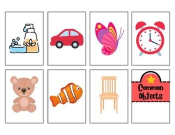 Common Object Flash Cards Object Identification By Megan Ledford