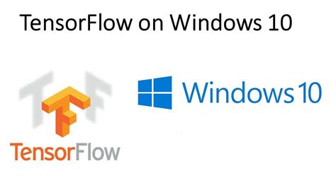 윈도우10에서 Tensorflow Cpu 버전 설치하기 Youtube