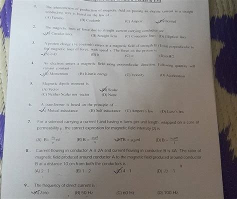 A Proton Charge Te Coulomb Enters In A Magnetic Licld Of Strength B Te