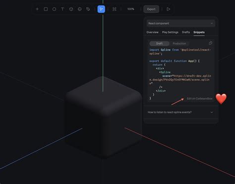 Spline On Twitter Here Is An Example Of How You Can Use The React