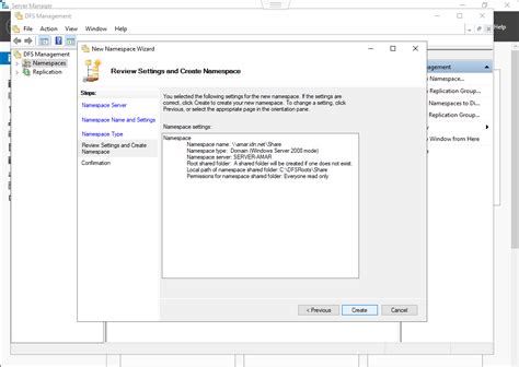 dfs namespace dan replication windows server 2019 idn id