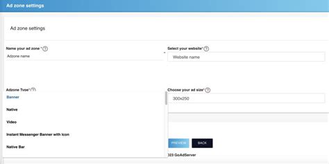 How To Create Adzones Goadserver Documentation