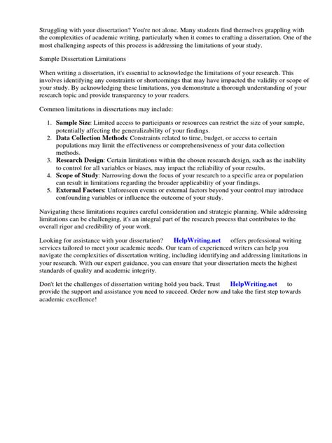 Sample Dissertation Limitations Pdf Methodology Sampling Statistics