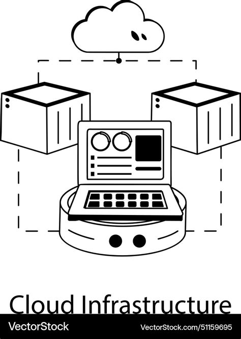 Cloud Infrastructure Royalty Free Vector Image