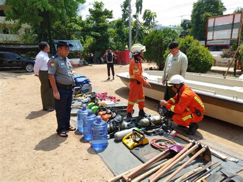သာယာဝတီမြို့နယ်မီးသတ်ဦးစီးဌာနမှ သဘာဝဘေးအန္တရာယ်များ ဖြစ်ပေါ်လာပါက ရှာဖွေကယ်ဆယ်ရေးလုပ်ငန်းများ