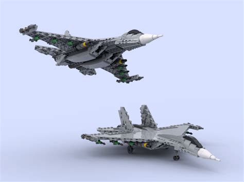 Lego Sukhoi Su-27 Flanker with a weapons loadout : r/DigitalLego