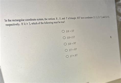 Solved In The Rectangular Coordinate System The Vertices