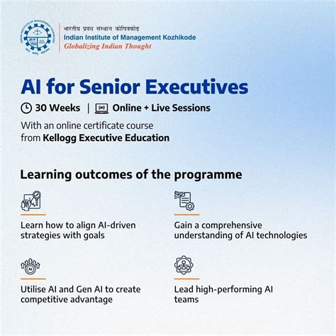 iim kozhikode s ai for senior executives on linkedin ai for senior