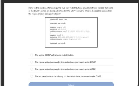 Solved Refer To The Exhibit After Configuring Two Way