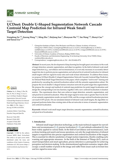 Pdf Ucdnet Double U Shaped Segmentation Network Cascade Centroid Map Prediction For Infrared