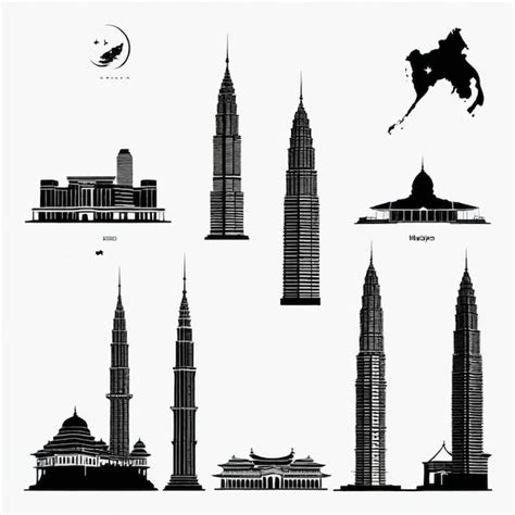 Malaysia Vector Set White Background Isolated A High Quality Premium