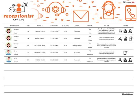 Printable Call Log Templates Word Excel PDF TemplateLab