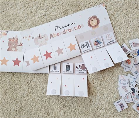 Morgen And Abendroutine Für Kinder Boho Routineplan Mit Etsy De