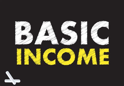 Basic Income Writing Text On Black Chalkboard Vector Illustration