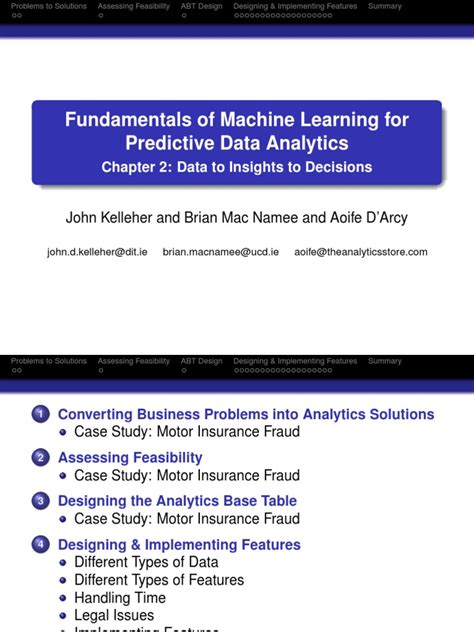 Fundamentals Of Machine Learning For Predictive Data Analytics Pdf Analytics Fraud