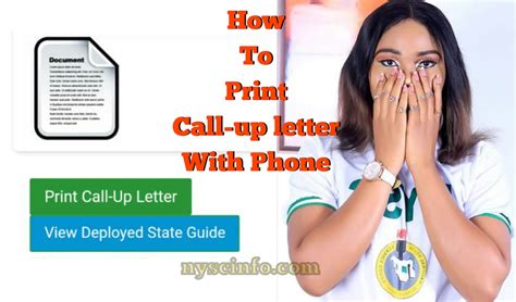 How To Print NYSC Call Up Letter With Your Phone