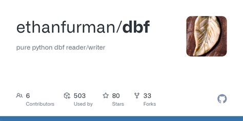 Github Ethanfurmandbf Pure Python Dbf Readerwriter