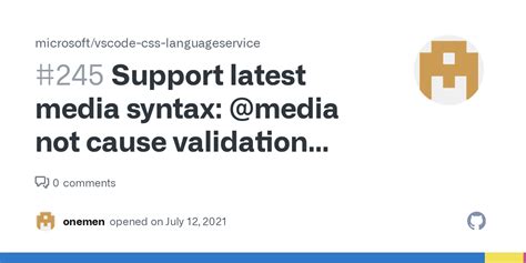 support latest media syntax media not cause validation error · issue