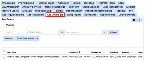 Lab Interface Lab Orders Kipu Health