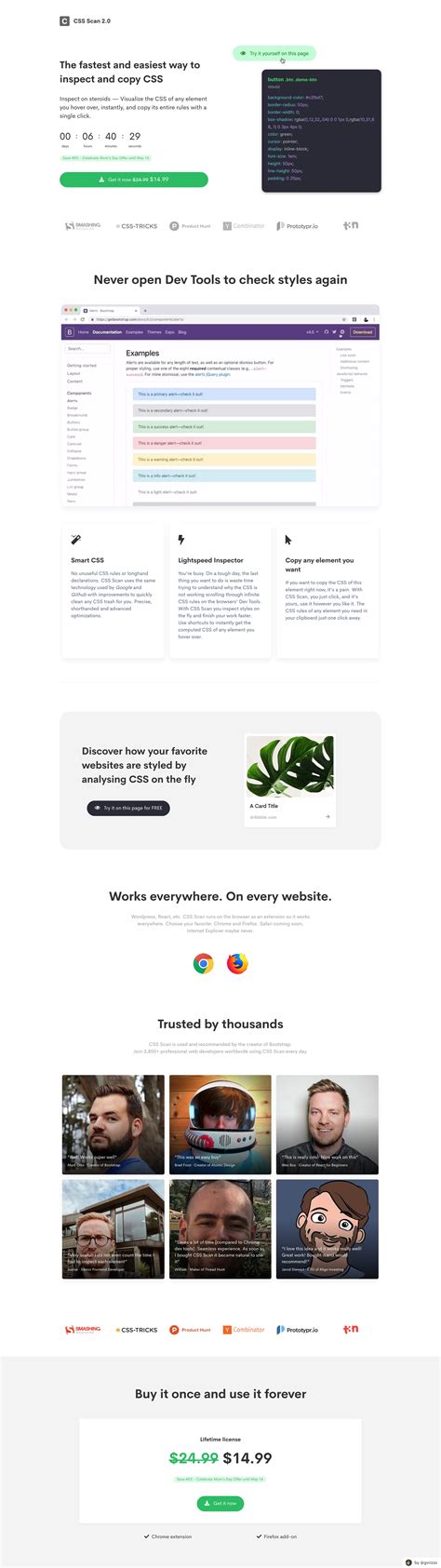Css Scan One Page Website Award
