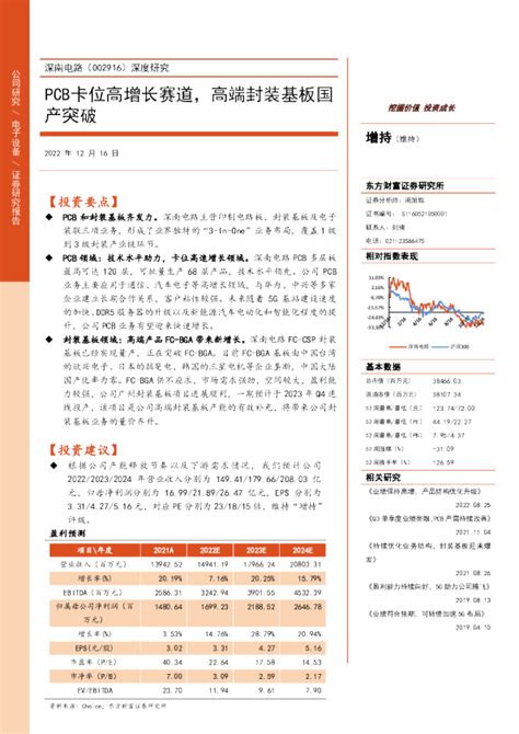 深度研究：pcb卡位高增长赛道，高端封装基板国产突破