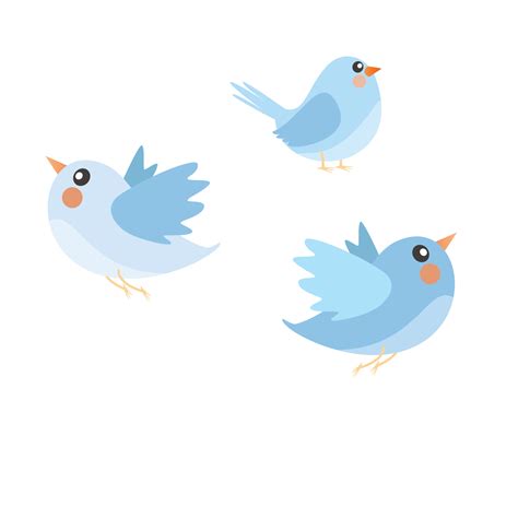 Cute Blue Bird Illustration 13441426 Png