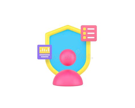 Personal Data Account Security Protection 3d Icon Realistic Vector