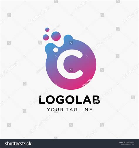 분자 초기 문자 C 로고 디자인 스톡 벡터로열티 프리 1488085652