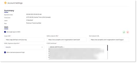 Alertops Saml Integration