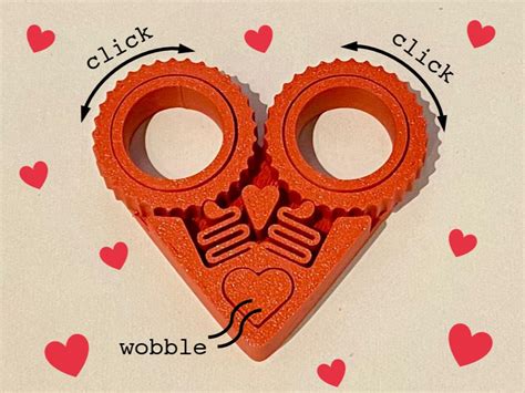 Valentines Heart Fidget Clicker Toy By Bd142 Makerworld